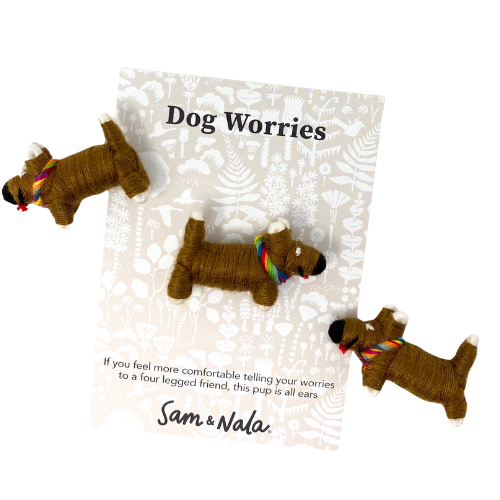 Hand-Woven Worry Doll - Dog Worry